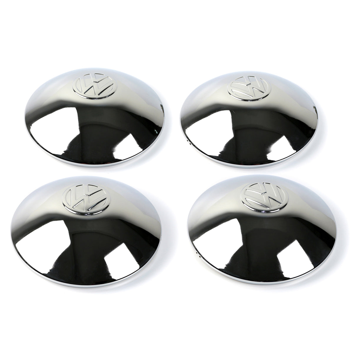 Volkswagen Beetle Bus Karmann Ghia Chrome Hub Cap Set 4*Pieces 1136011 ...